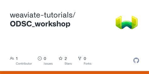 GitHub Weaviate Tutorials ODSC Workshop
