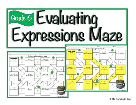 St Patrick S Day Evaluating Expressions Maze Classful
