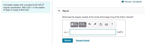 Solved Review Constants A Turntable Rotates With A Constant Chegg