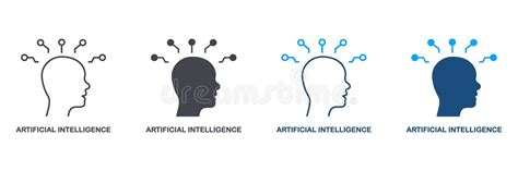Human Brain With Circuit Digital Technology Black And Color Symbol