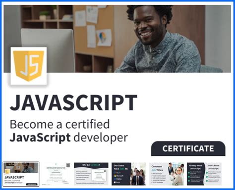 4 Best Javascript Certifications 2025 Update Beginner To Pro