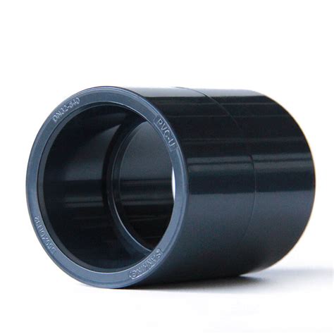 Upvc 파이프 피팅 스트레이트 커넥터 Id 20 ~ 110mm 수경 재배 프레임 플라스틱 소켓 커넥터 관개 시스템 어두운 회색 배관