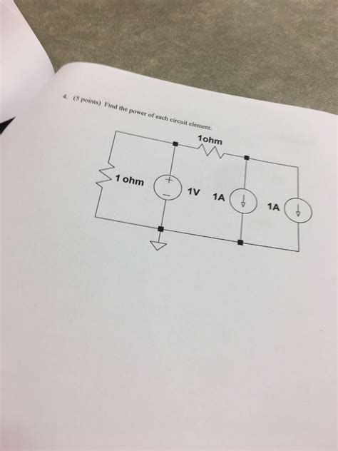 Solved Find The Power Of Each Circuit Element Chegg