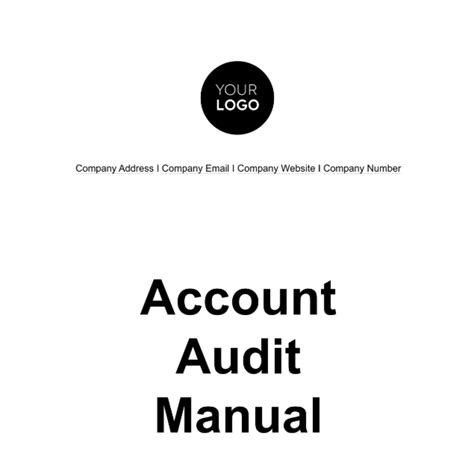 Account Audit Manual Template Edit Online And Download Example