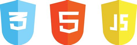 Conjunto De Iconos Html5 Css3 Js Conjunto De Iconos De Logotipo De
