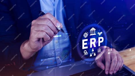 Premium Photo Erp Concept Enterprise Resource Planning Concept Analyzing Erp System On Virtual