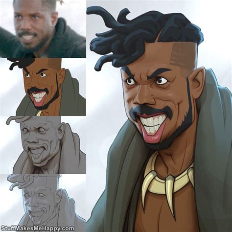 10 Killmonger The Black Panther Character Drawing Character Illustration Character Design