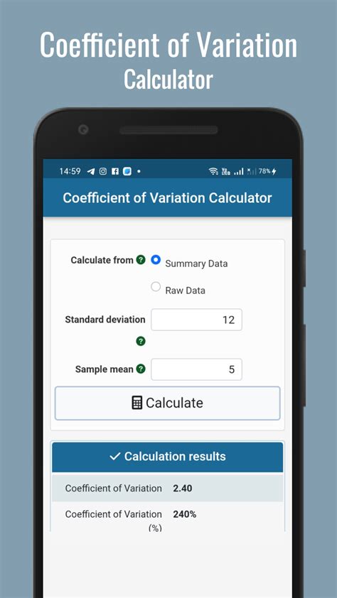 Coefficient Of Variation Calculator App On Amazon Appstore