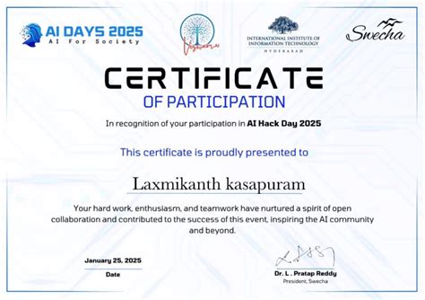 Ai Hackathon Innovation Collaboration Lakshmikanth Kasapuram