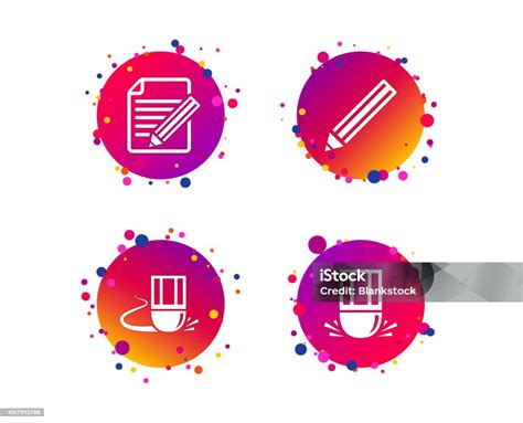 연필 아이콘입니다 문서 파일을 편집 합니다 지우개에 부호입니다 벡터 0명에 대한 스톡 벡터 아트 및 기타 이미지 0명 고무 교육 Istock