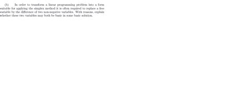 a consider two linear programming problems problem