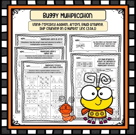 Buggy Multiplication Repeated Addition Arrays Equal Grouping And Skip