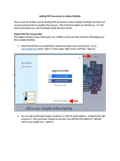 Adding Pdf Documents To Adobe Portfolio 3 Pdf