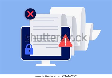 Authentication Failed Access Denied Rejected Signing Stock Vector