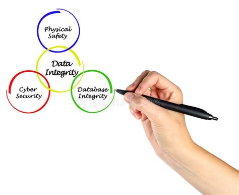 Componentes De Integridad De Datos Foto De Archivo Imagen De Tres