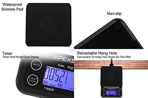 Coffee Scale With Timer Small Apexstone Espresso Scale With Timer