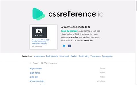 Css Reference A Free Visual Guide To Css Aards