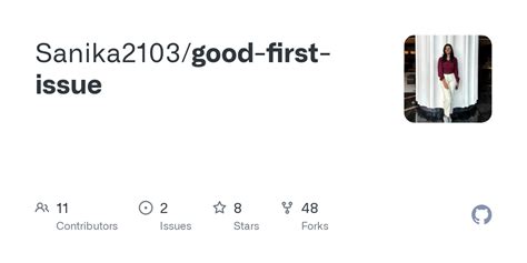 github sanika2103 good first issue