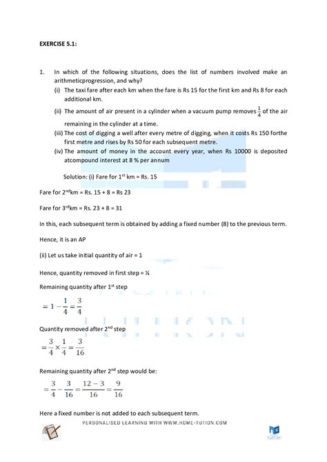Ncert Solutions For Class 10 Maths Chapter 5 Arithmetic Progressions