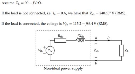 Solved Find The Values Vth Rth Xth And Then Find The Chegg Com