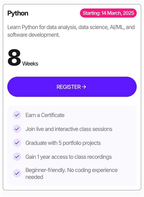 Dev And Design On Linkedin Learn Python With A Focus On Ai Starting March 14th 2025 Earn A