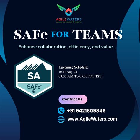 Agilewaters Consulting On Linkedin Safe Agile Teamperformance Agilewaters