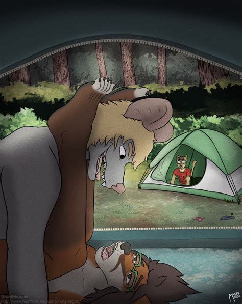 Rule 34 Anthro Braces Calves Up Camping Camping Tent Canid Canine