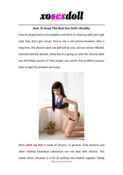 How To Keep The Real Sex Doll Healthy Xosexdoll