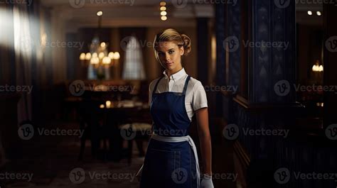 Ai Generated Woman Maid At Hotel Nice Young Girl In Uniform Female