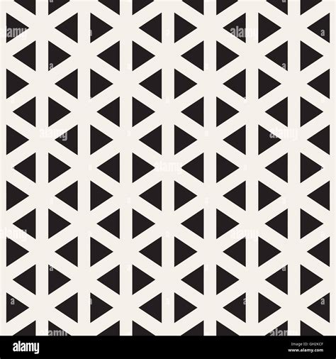 Vector Seamless Black And White Triangle Lines Grid Pattern Stock Vector Image And Art Alamy