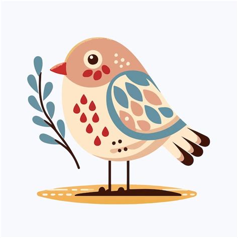 Premium Vector Vectorstyle Image Of A Bird The Bird Has A Round Body