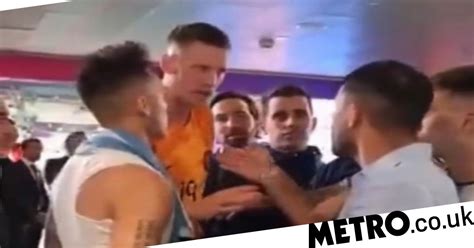 World Cup 2022 Sergio Aguero Clashes With Netherlands Star During Lionel Messi Tunnel Spat