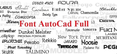 Tải Font Cad Full Download Phông Chữ Autocad đầy đủ 2025