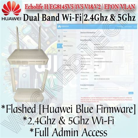 Huawei EchoLife H EG8145V5 1V5 5H5 V1 V2 Flashed With Upstream Port Shopee Philippines