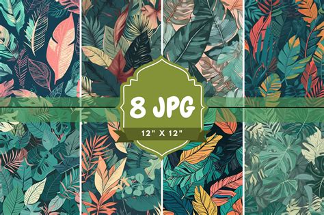 Tropical Leaf Seamless Repeating Pattern Graphic By Antoine Creative Fabrica