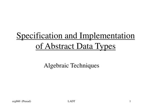 Ppt Specification And Implementation Of Abstract Data Types