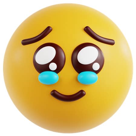 11 046 Face Holding Back Tears Emoji 3d Illustrations Free Download
