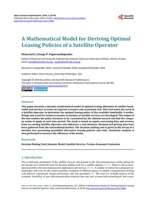 Pdf A Mathematical Model For Deriving Optimal Leasing Policies Of A