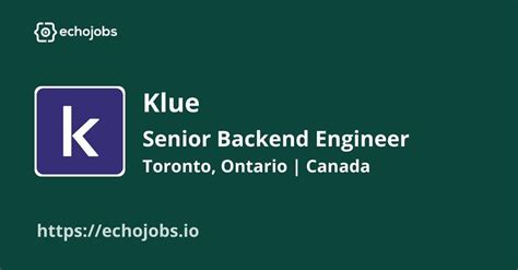 Klue Is Hiring Senior Backend Engineer Toronto Ontario Canada Remote Hybrid Flask
