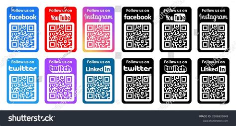 14 Social Media Icons Facebook Instagram Twitter Youtube Linkedin Twitch Qr Code Follow Us On 14 Social Media Icons Facebook Instagram Twitter Youtube Linkedin Twitch Qr Code Follow Us On