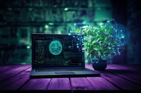 Premium Photo A Coding Laptop Shows Code On The Screen Detailed Worldbuilding Data Visualization