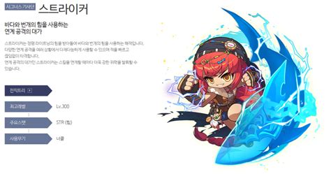 메이플스토리 스트라이커 스커 스킬트리 하이퍼 코어강화 코강 어빌리티 공략 네이버 블로그
