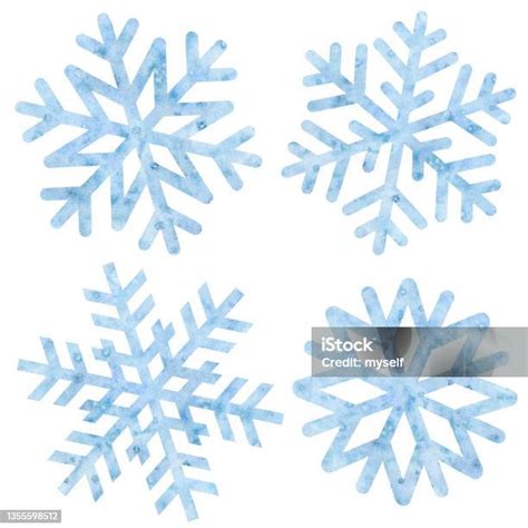 눈송이 그려진 마커 블루 겨울 눈 라인 세트 수채화 추상 종이 구름 하늘 비행 공기 눈 얼음 겨울 눈송이 12월에 대한 스톡 벡터 아트 및 기타 이미지 Istock