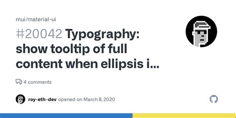 Typography Show Tooltip Of Full Content When Ellipsis Is Active