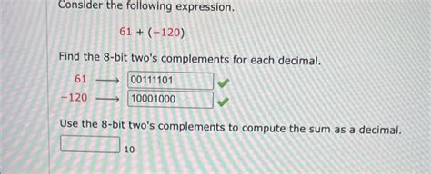 solved consider the following expression 61 −120 find the