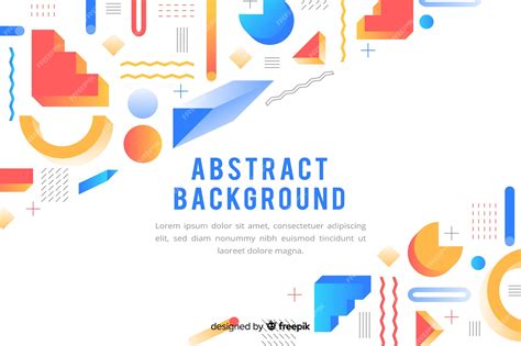 멤피스 스타일의 추상 배경 무료 벡터