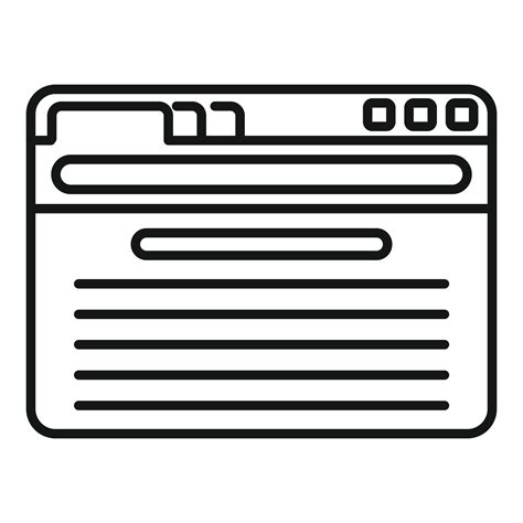 Internet Browser Icon Outline Vector Computer Window 15111093 Vector