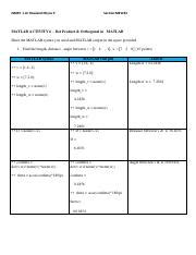 MATLAB ACTIVITY 6 Pdf NAME Lim Rowland Nhynx P Section ME12S3