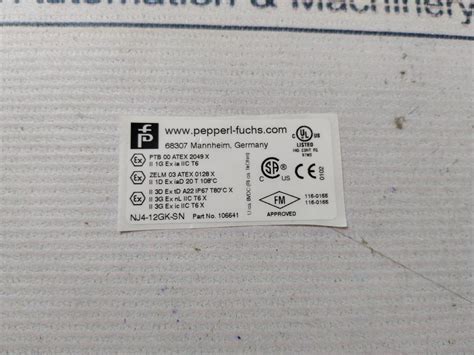 Pepperl Fuchs Nj4 12gk Sn Proximity Inductive Sensor Aeliya Marine Tech
