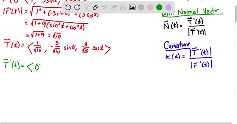 Solved3 For The Given Curve Rt Ttt Find A The Unit Tangent Vector B The Unit